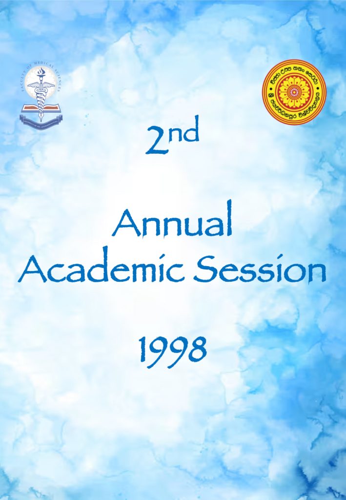 Research Committee – 2nd Annual Academic Session – 1998 – Faculty of ...