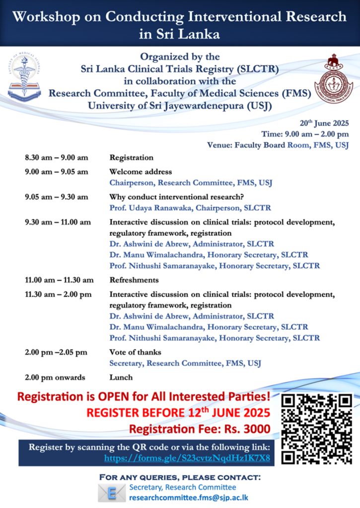 Research Committee – Conducting Interventional Research in Sri Lanka ...