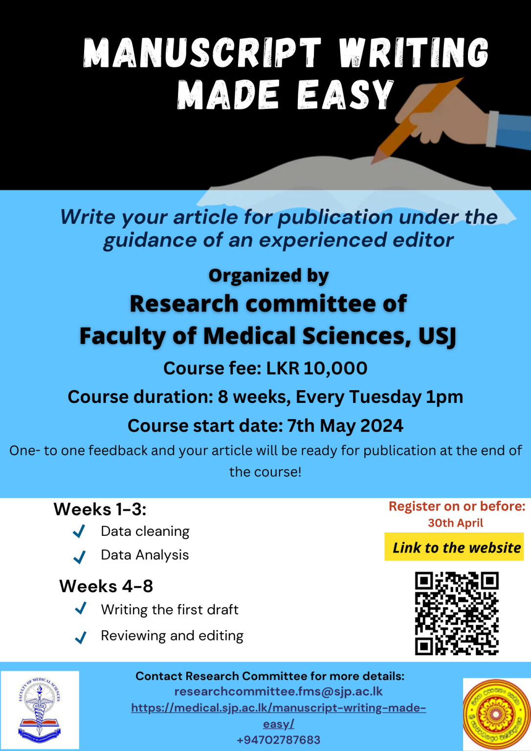 Manuscript Writing Made Easy – Faculty of Medical Sciences