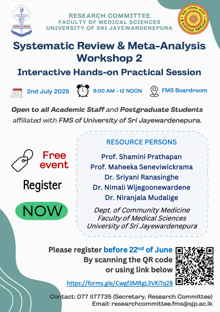 Research Committee – Systematic Review & Meta-Analysis – Workshop 2 ...